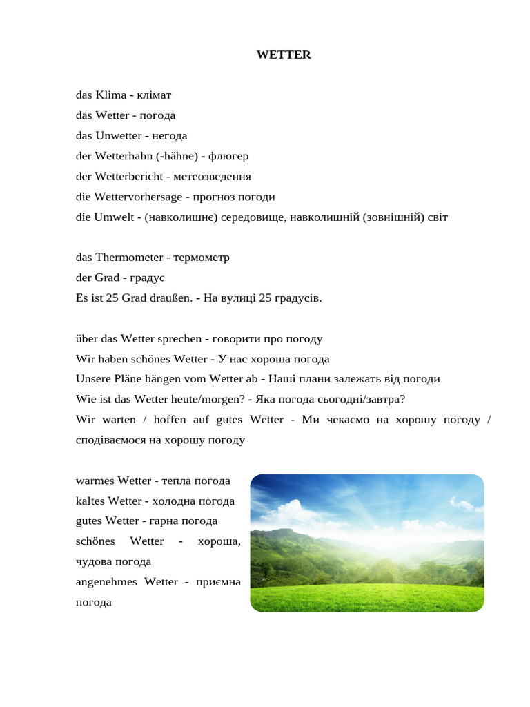 Wetter | PDF