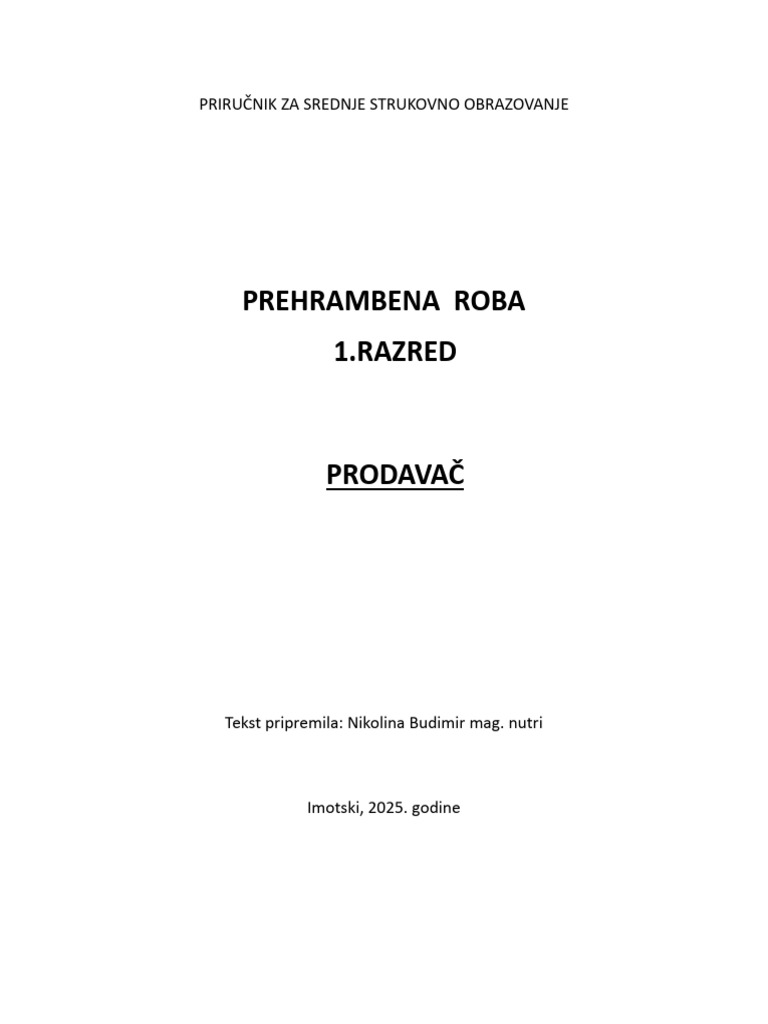 Prehrambena Roba | PDF