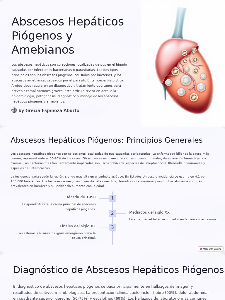 Abscesos Hepaticos Piogenos y Amebianos | PDF | Enfermedades y ...