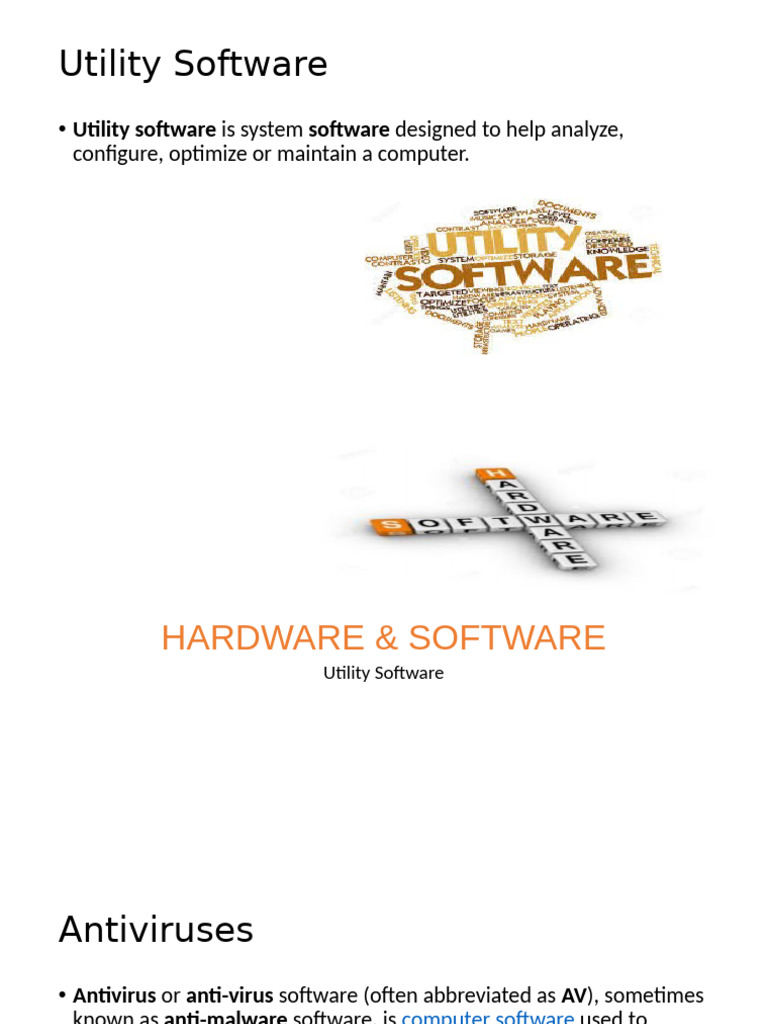2.3 to 2.5 Utility Software | PDF | Data Compression | Antivirus Software