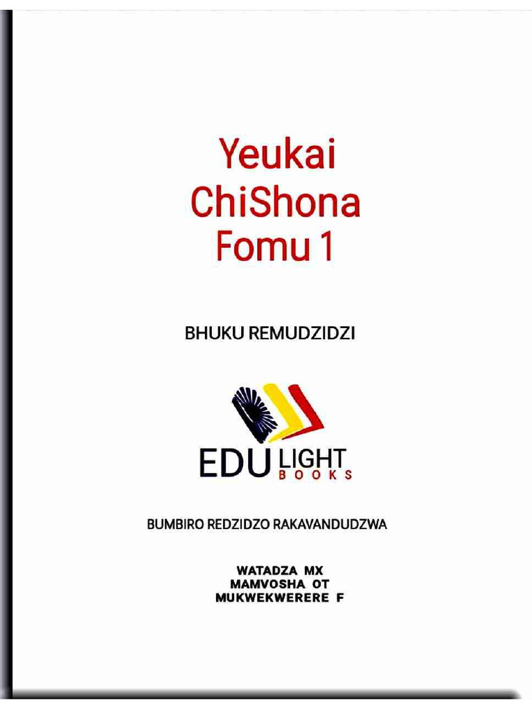 ZJC_Yeukai_ChiShona_Fomu_1 | PDF