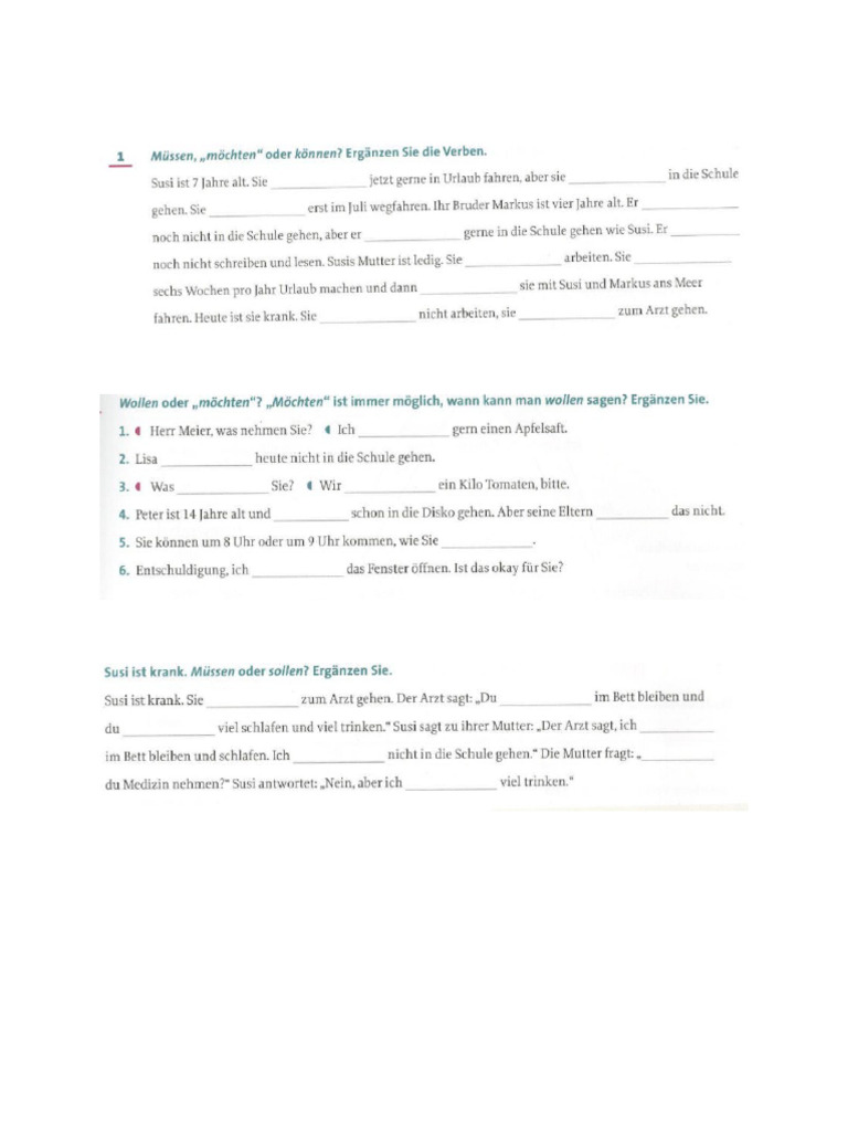 Uebung - Modalverben | PDF