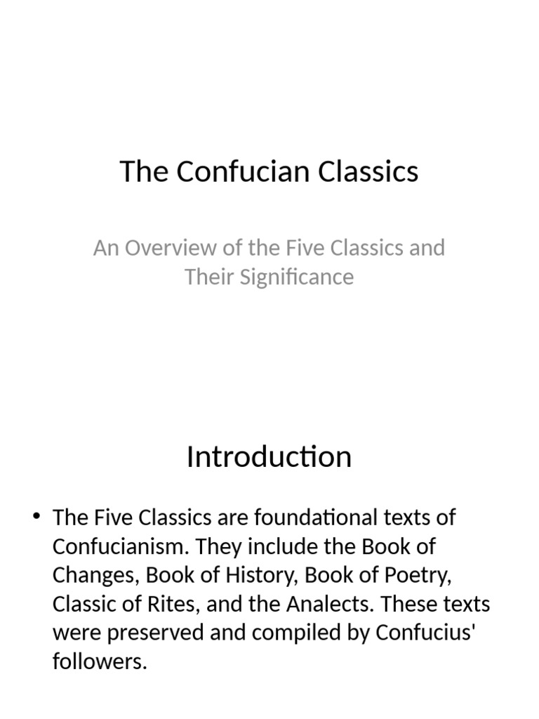 Confucian Classics | PDF