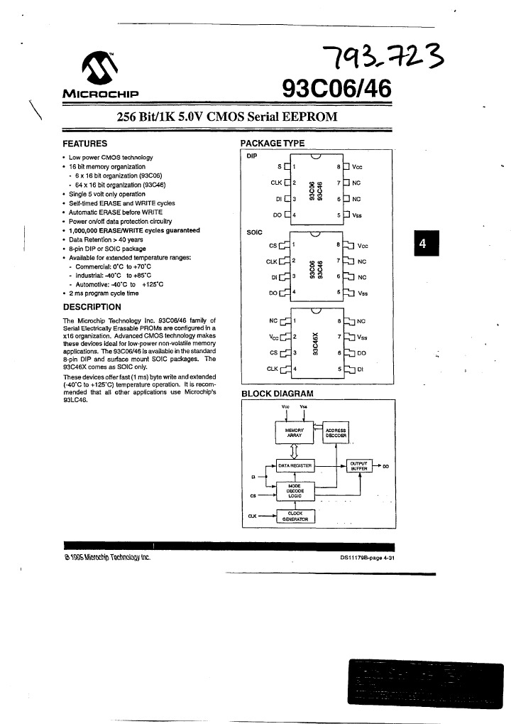 93c46 EEPROM | PDF
