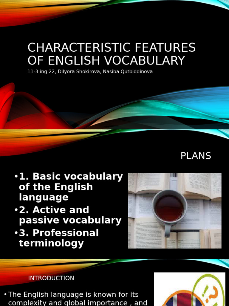 Characteristic Features of English Vocabulary. Lexicology | PDF | English Language | Vocabulary
