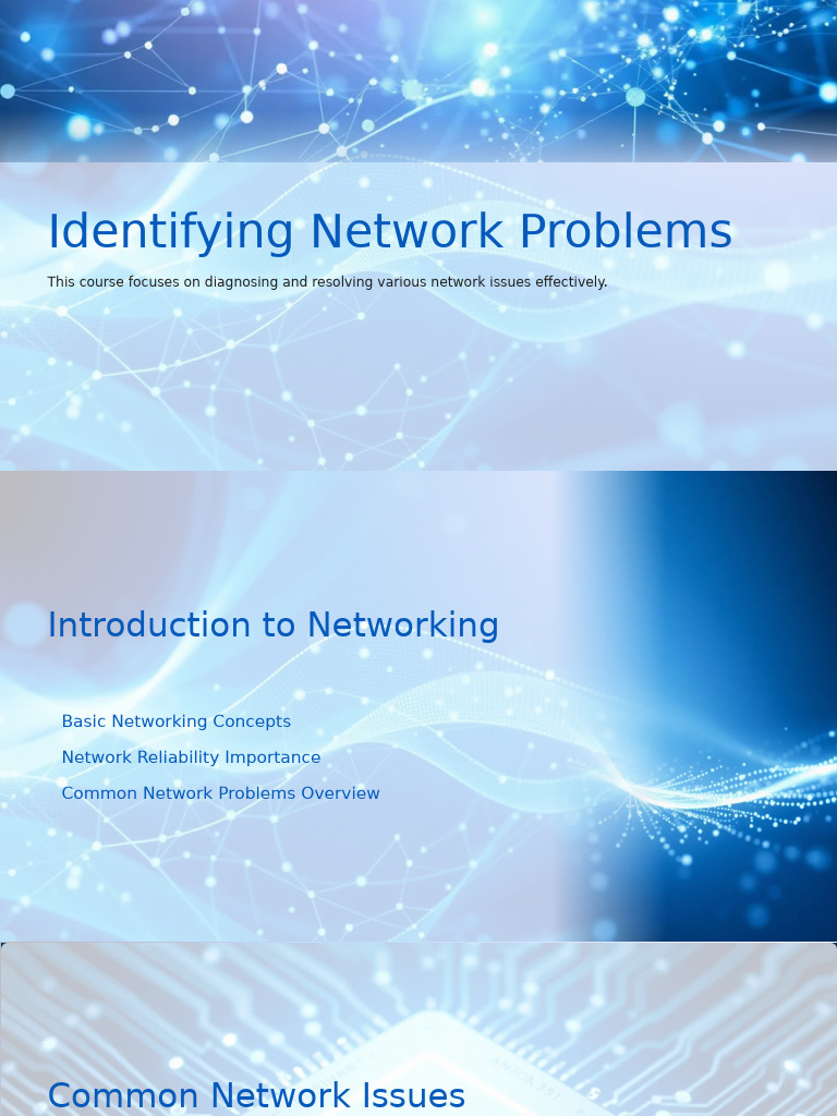 Identifying Network Problems | PDF
