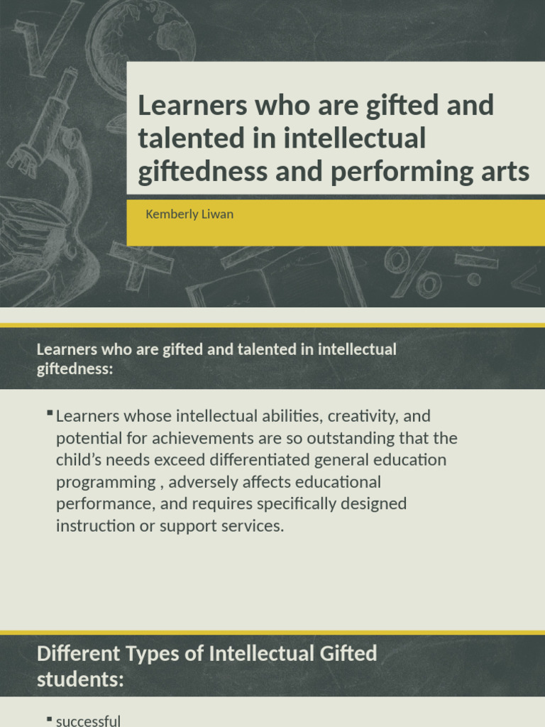 Learners who are gifted and talented in intellectual | PDF