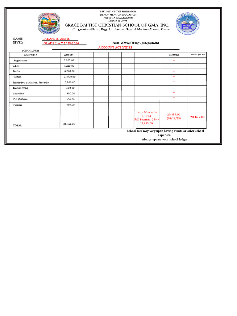 REPUBLIC OF THE PHILIPPINES DEPARTMENT OF EDUCATION Region 4-A ...