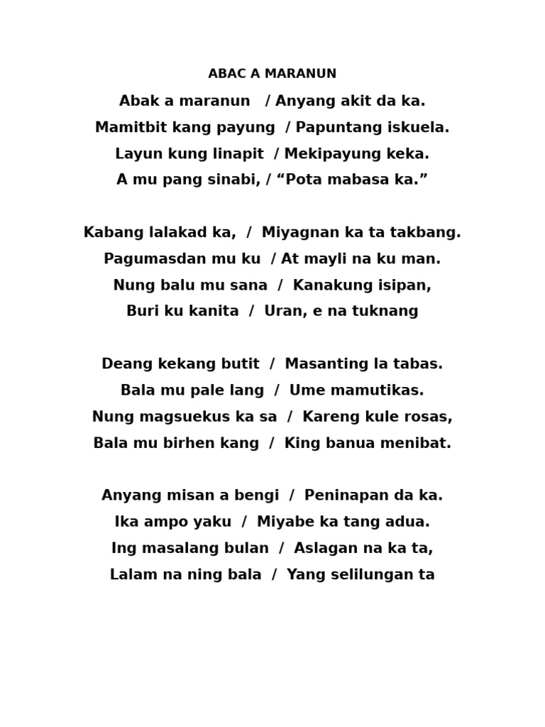 Abac A Maranun | PDF