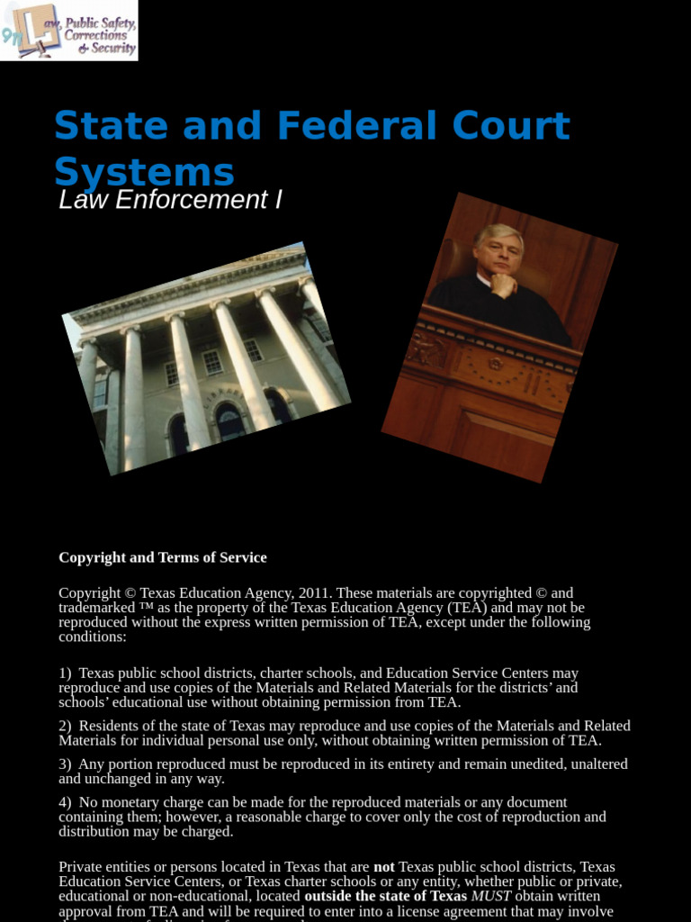 State and Federal Court Systems PPT - Unit #7 | PDF | Appeal ...
