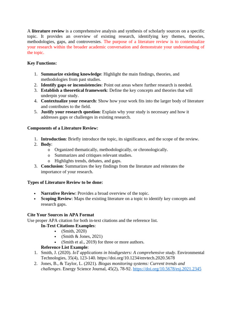 Essentials of Conducting Literature Reviews | PDF | Literature Review ...