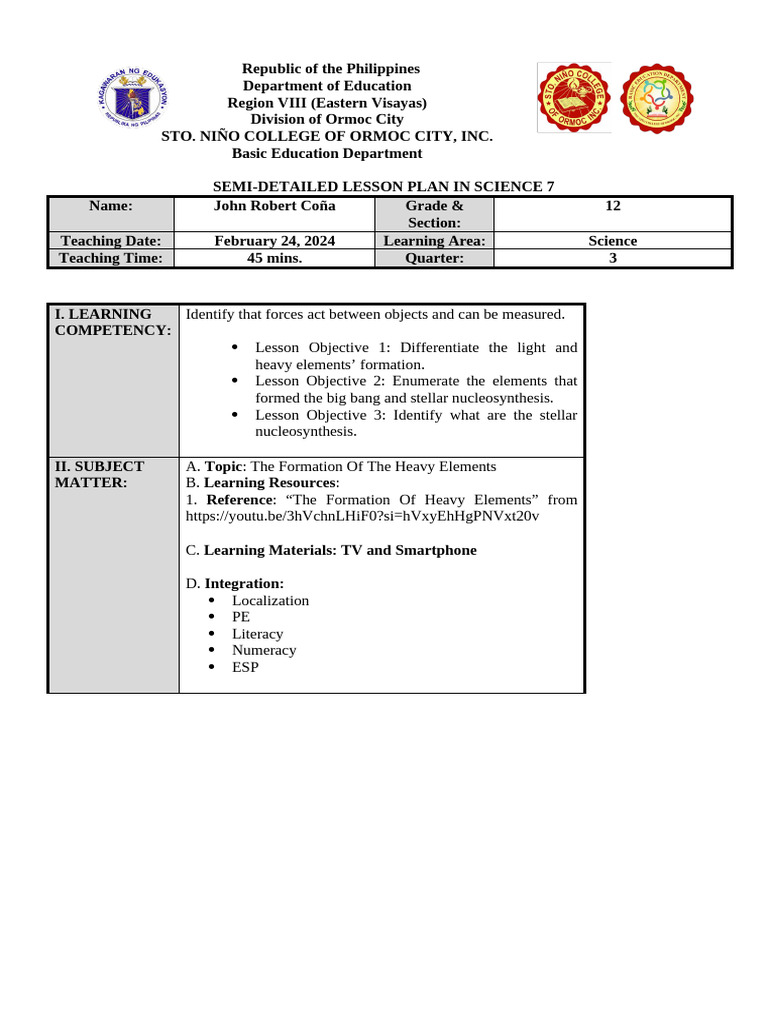 The Formation of The Heavy Elements | PDF | Chemical Elements | Atoms