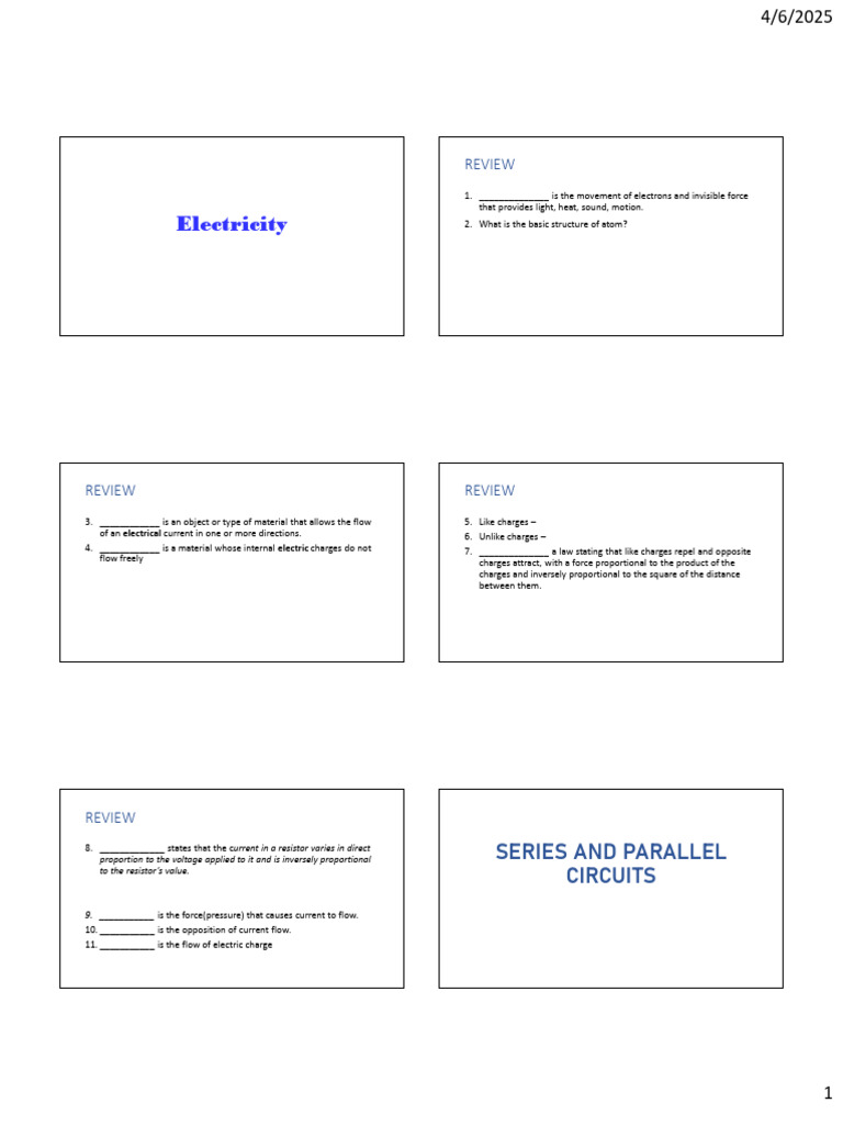 Series and Parallel Ckts | PDF | Series And Parallel Circuits | Electrical Network