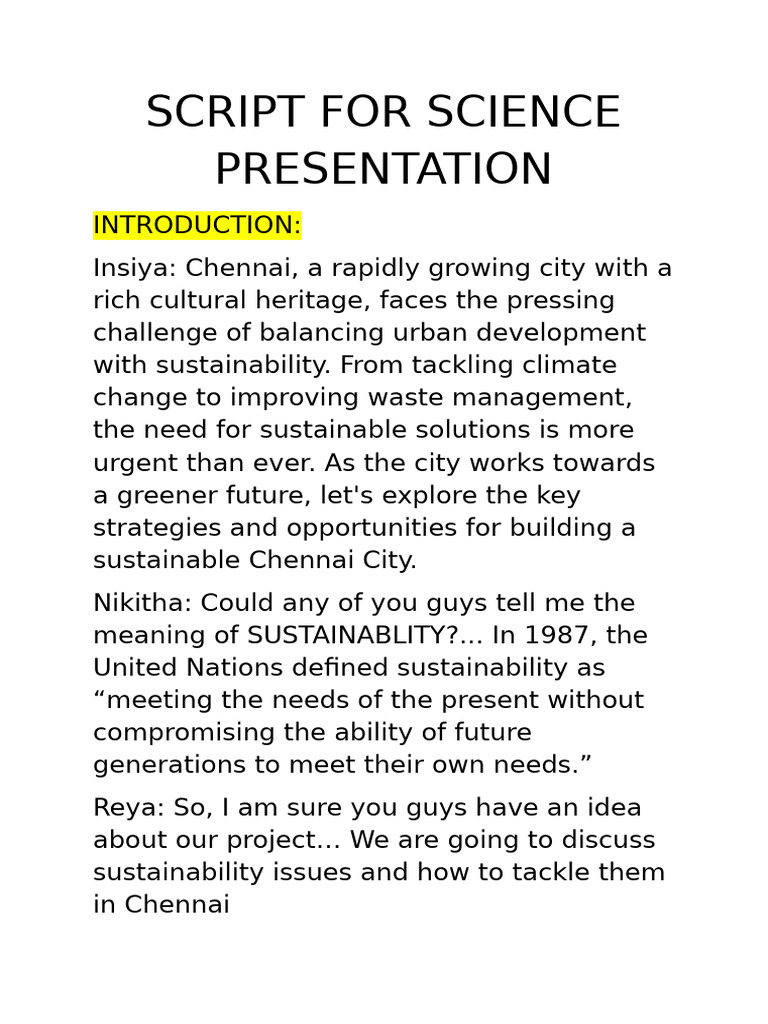 Sustainable Solutions for Chennai's Future | PDF | Sustainability | Waste