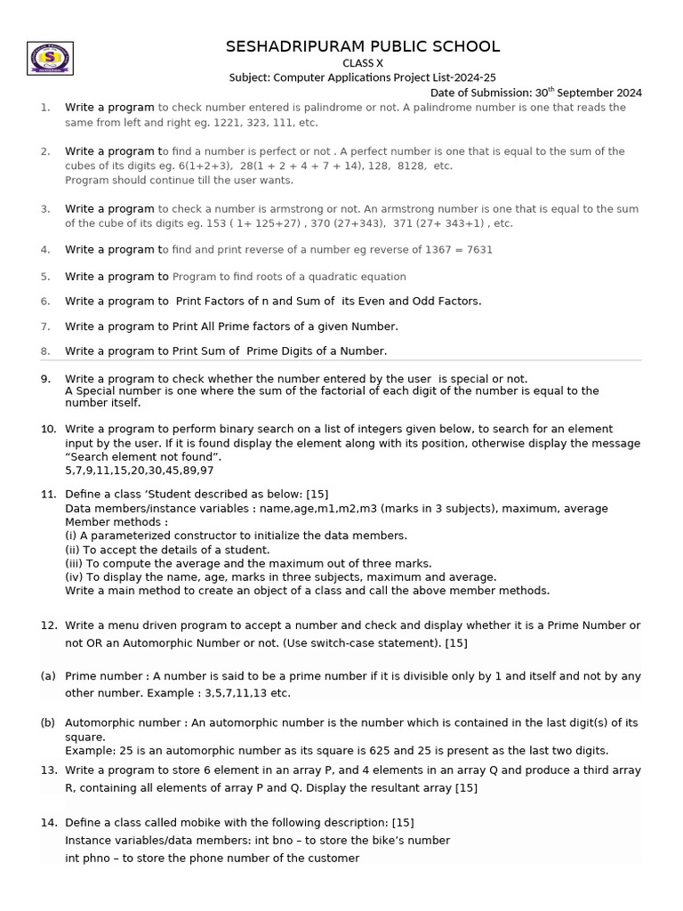 Class 10 Project Programs 2024-25 | PDF | Numbers | Letter Case