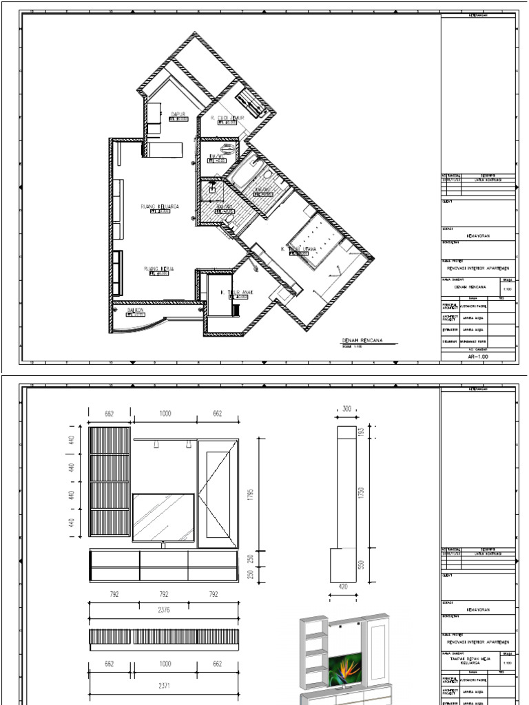 Ded Interior 3D - Apartemen Kemayoran | PDF