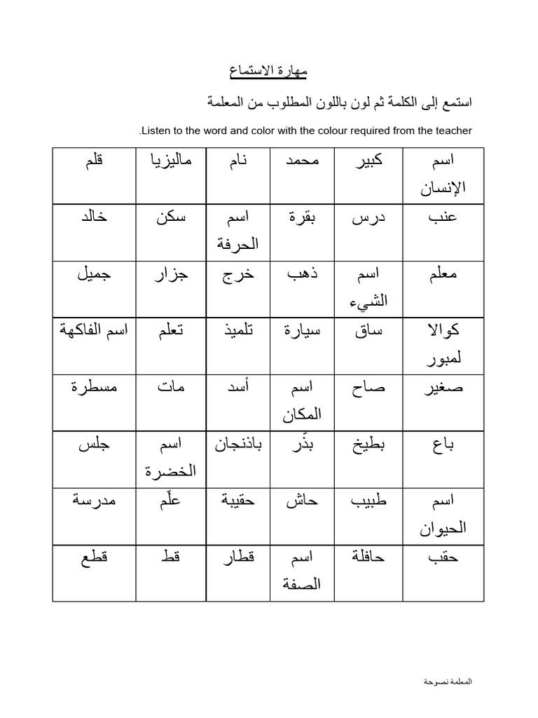 2.exercise Taqsim Ism | PDF