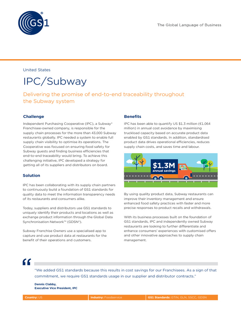 Food - SUBWAY Traceabilityreferencebook21-Case-Study-Book-Ipc-Subway ...