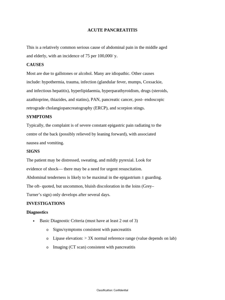 ACUTE PANCREATITIS CCP-2 | PDF | Human Diseases And Disorders ...
