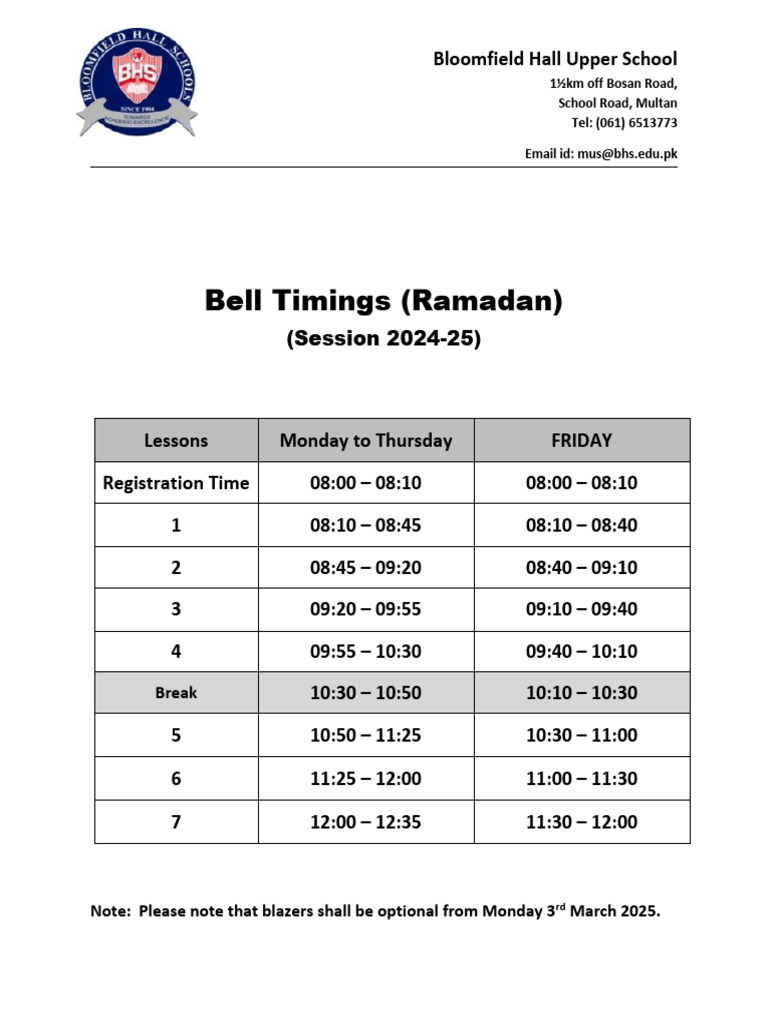 Ramadan Timings 2024-25-1 | PDF