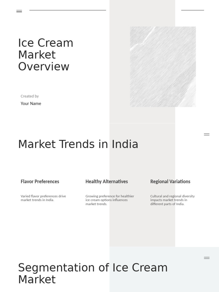 Ice Cream Market Overview | PDF | Marketing | Market Segmentation