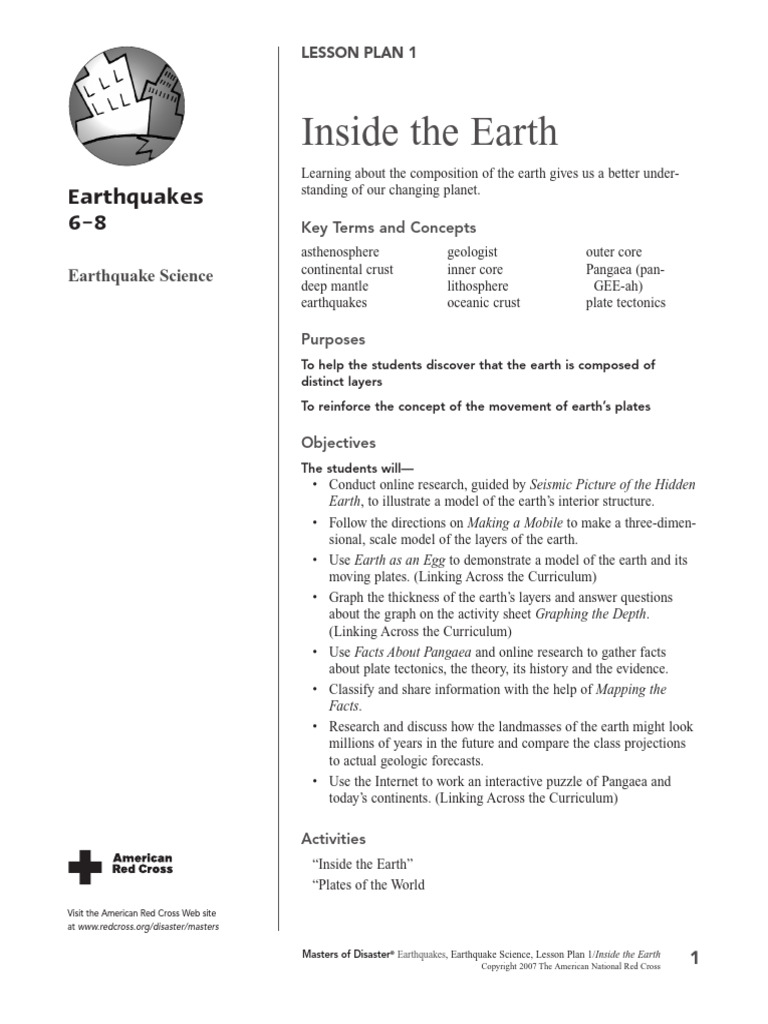 WS-inside-the-earth-Plot The Thickness of Earth | PDF | Plate Tectonics ...