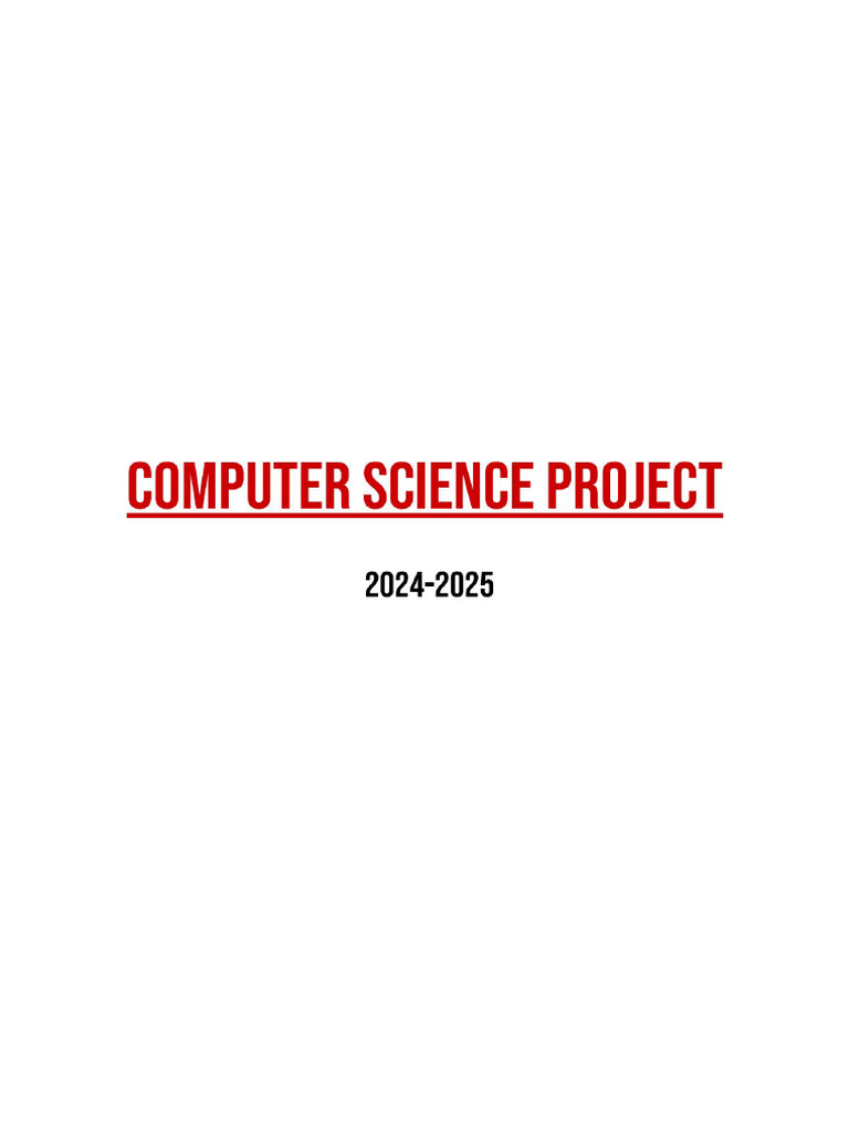 Computer Class 12 Project | PDF