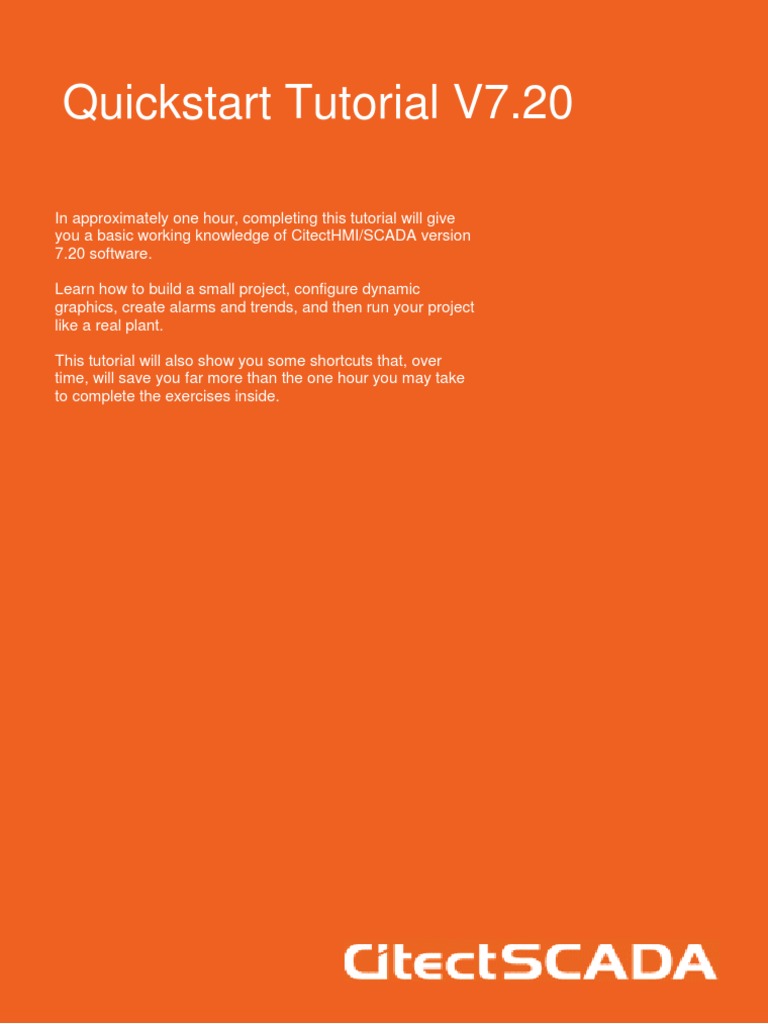 Citect v72 Quick Start Tutorial | PDF | Button (Computing) | Server (Computing)