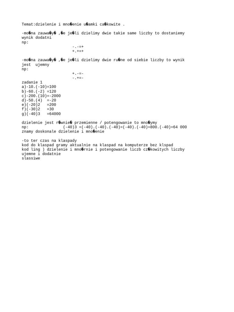Notatka Na Ocene Matematyka Do Zeszytu 6a | PDF