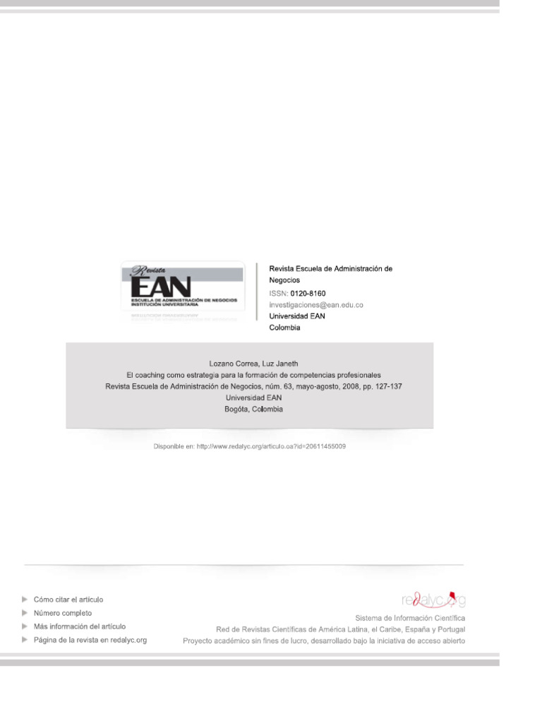 Revista Escuela de Administracion de Negocios | PDF