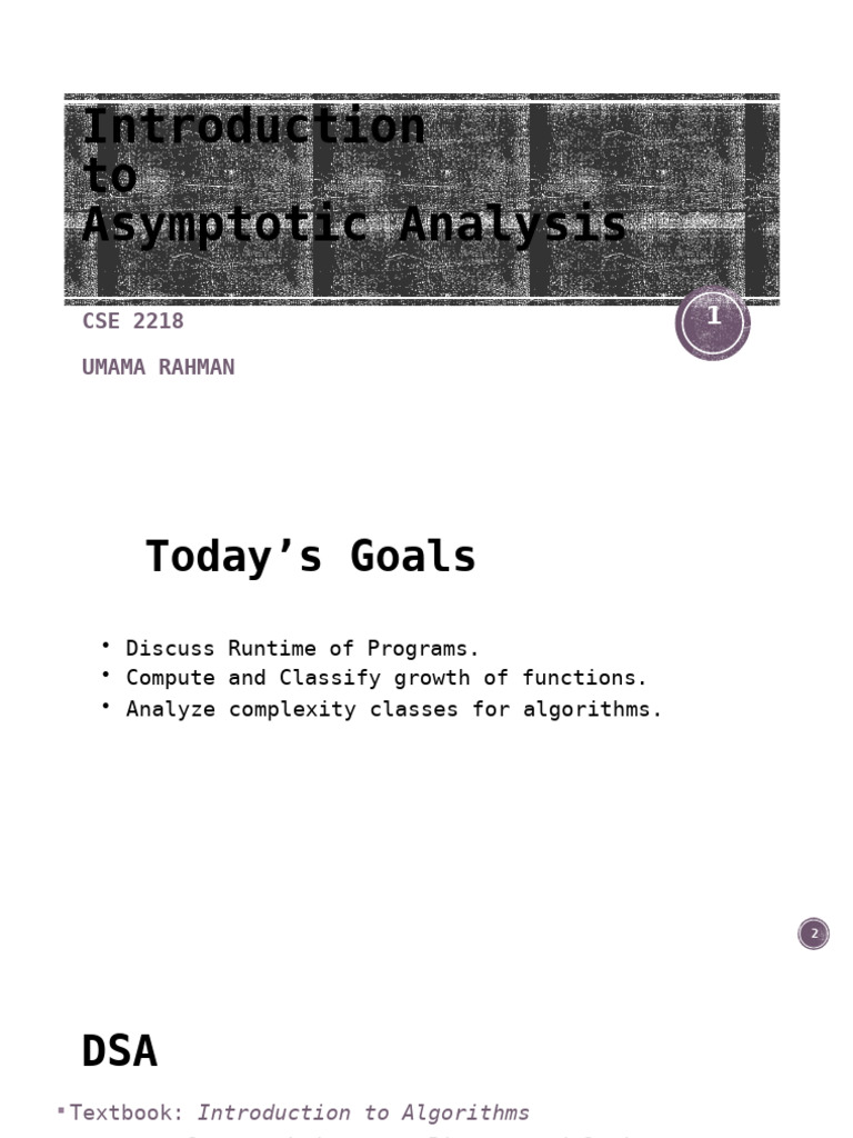 1.-Introduction-to-Asymptotic-analysis | PDF | Time Complexity | Theoretical Computer Science