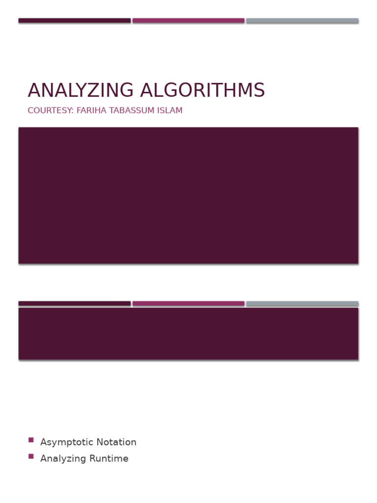 Algo Analyzing Algorithms | PDF | Asymptote | Computer Programming