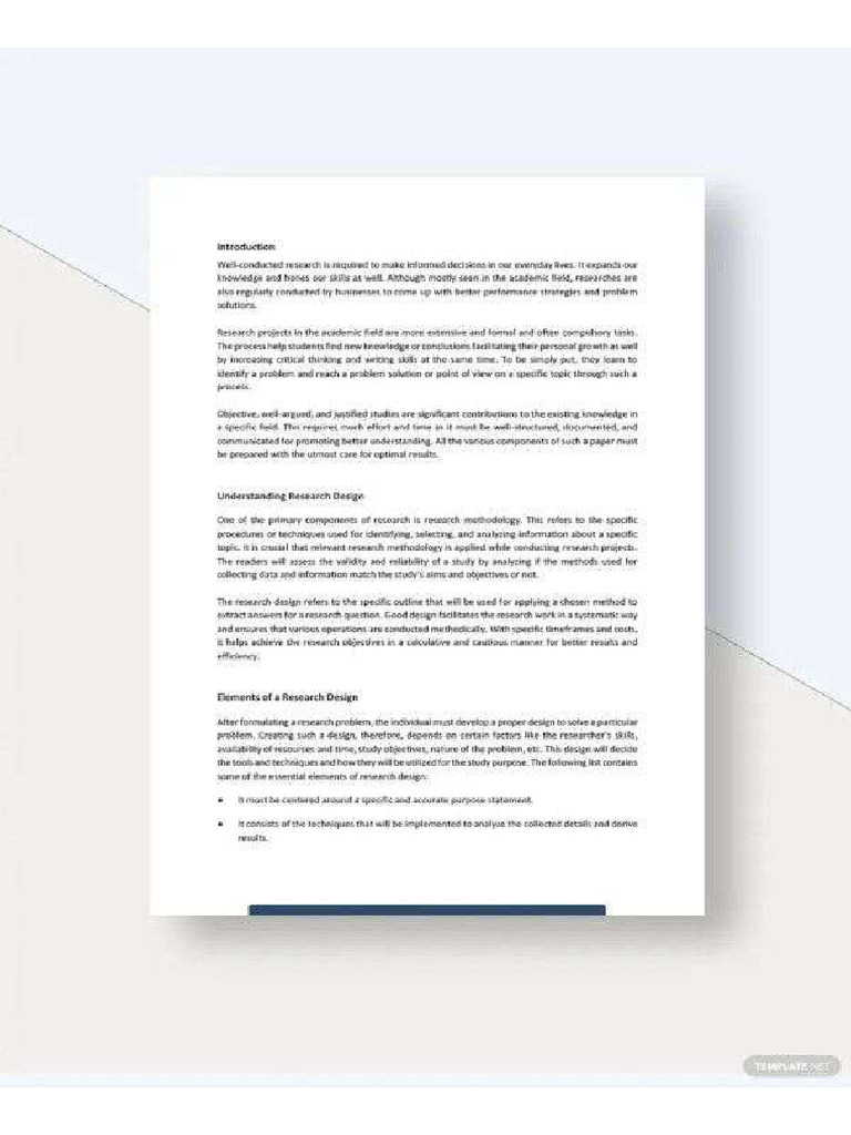 Research Design White Paper Template | PDF