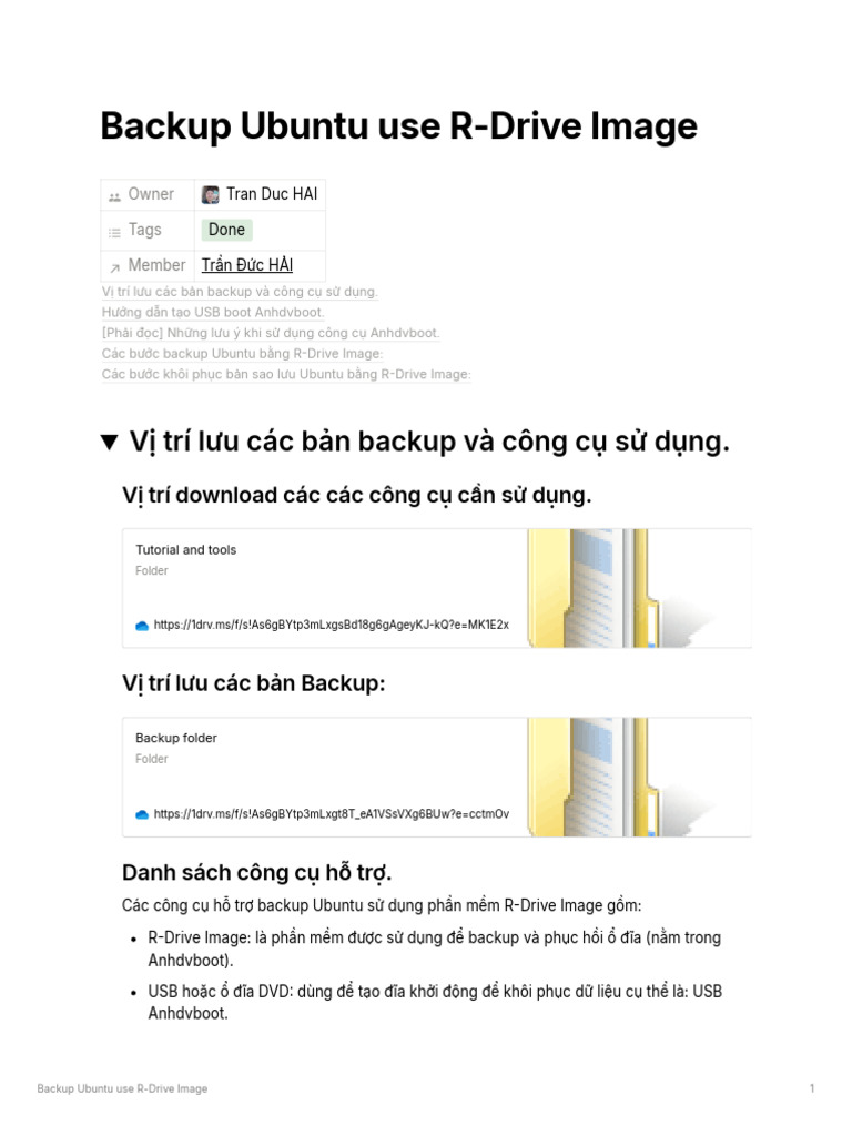 Backup Ubuntu Use R-Drive Image | PDF