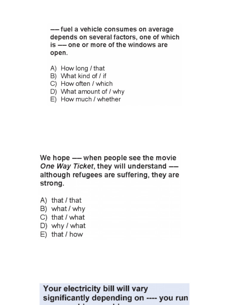 Noun Clause Question | PDF