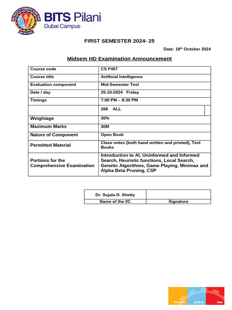 Midsem HD Announcement Notice | PDF
