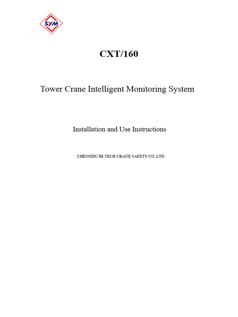 CXT 160 Users Manual English | PDF | Crane (Machine) | Camera