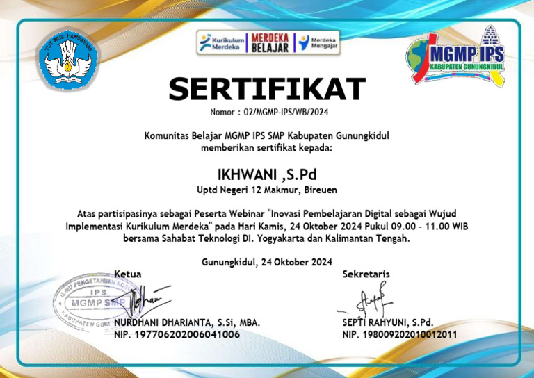 IKHWANI, S.PD 4 JP. | PDF