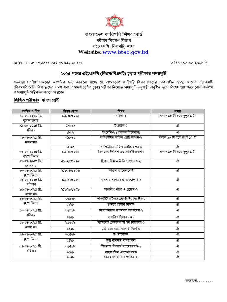 Website:: WWW - Bteb.gov - BD | PDF