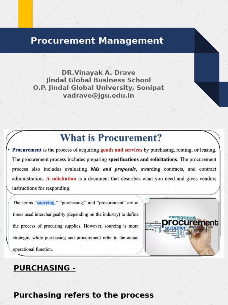 PROCUREMENT in manufacuting | PDF | Procurement | Supply Chain