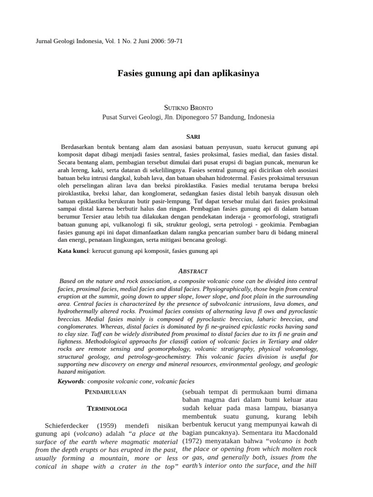 ID Fasies Gunung API Dan Aplikasinya Salinan | PDF