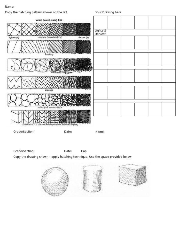 Hatching Exercise Animation q1 A8 | PDF