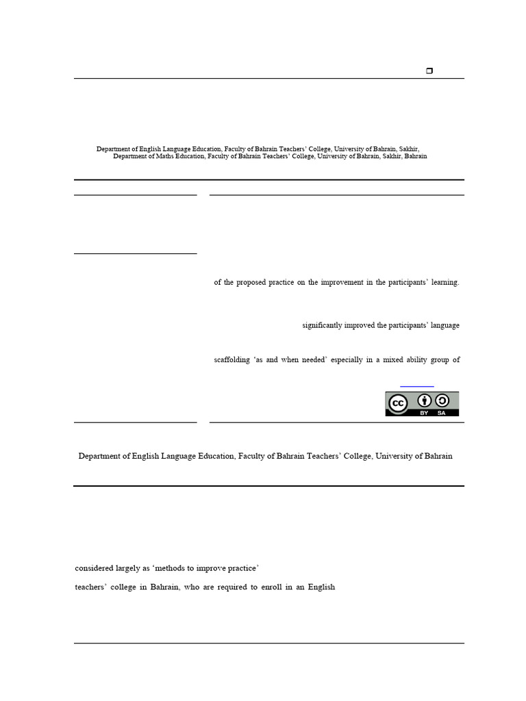 Scaffolding Instruction For Improvement in Learning English Language Skills | PDF | Cognitive ...