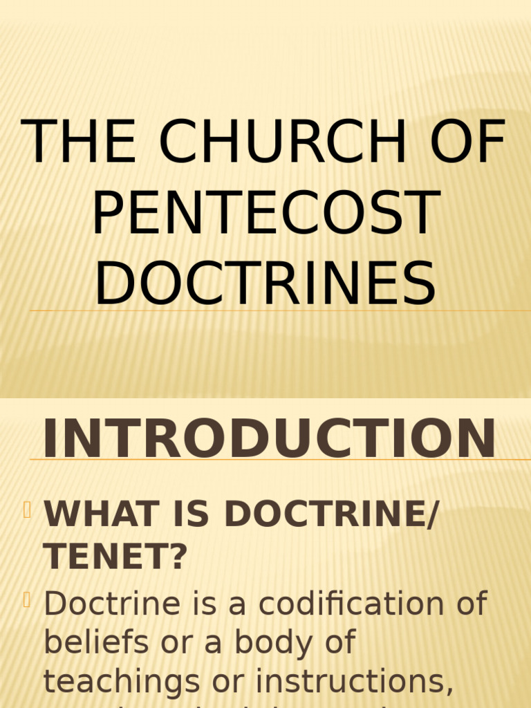 Church Doctrines and TENETS | PDF | Christian Church | Baptism