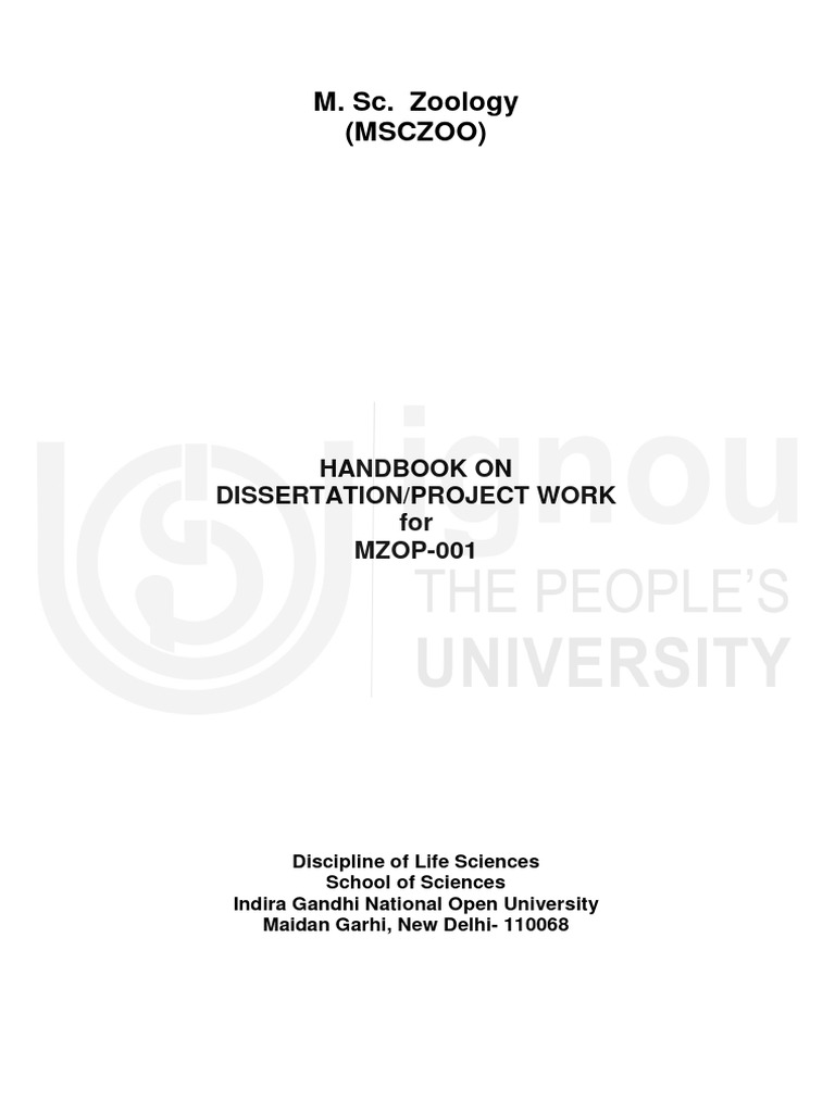 MA Zoology IGNOU Material | PDF | Thesis | Ecology
