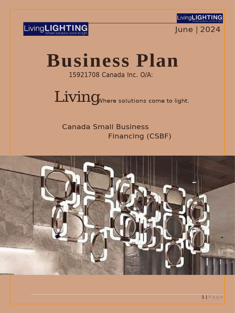 Living Lighting Franchise Business Plan | PDF | Franchising | Lighting