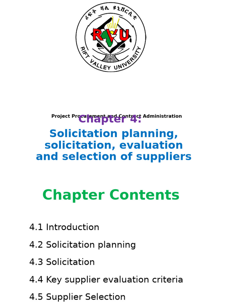 Supplier Selection in Procurement Process | PDF | Request For Proposal | Procurement