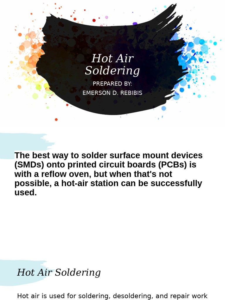 Hot Air Soldering Guide for SMDs | PDF | Soldering | Printed Circuit Board
