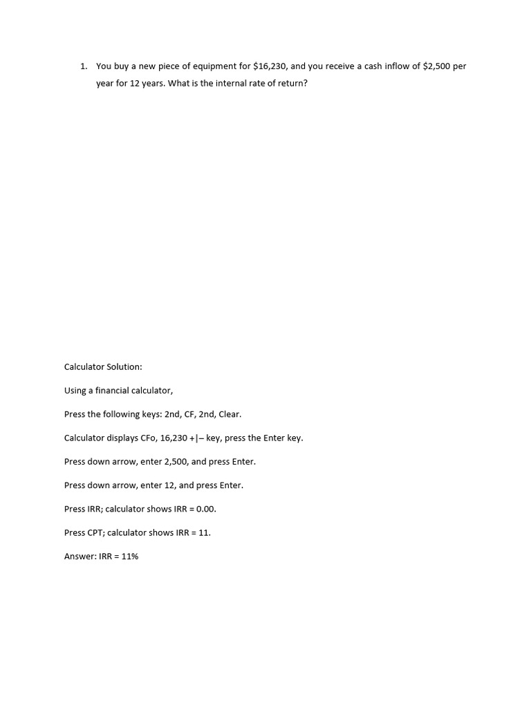 Chapter 12 IRR | PDF