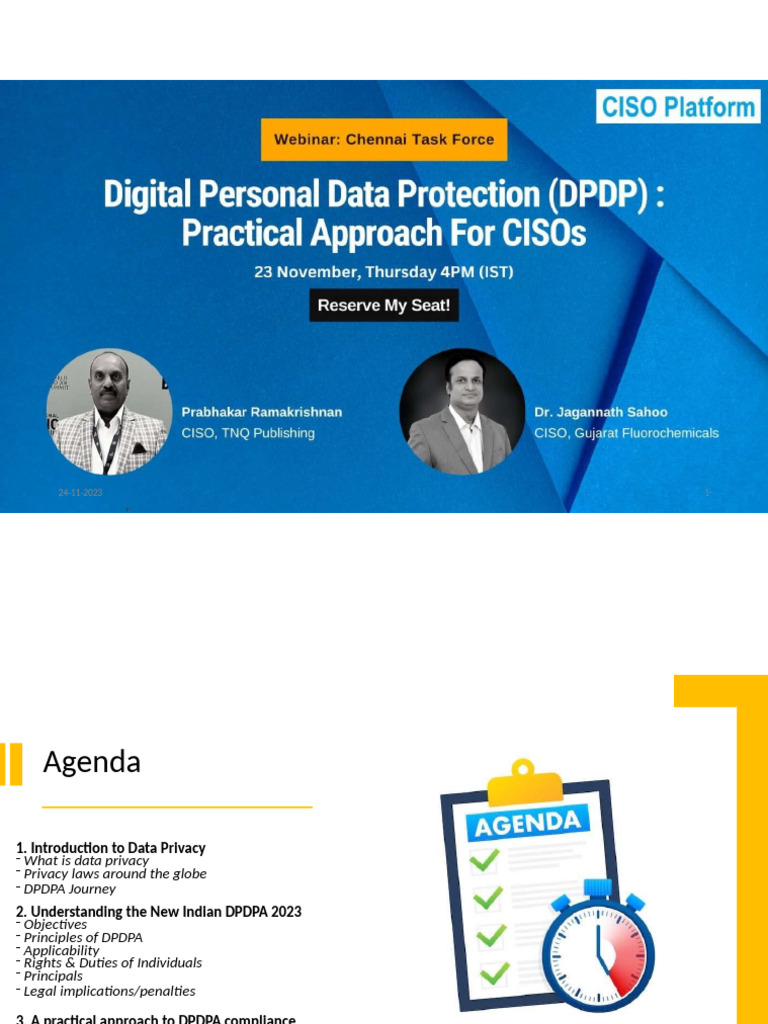DPDP for CISO | PDF | Privacy | Civil Rights And Liberties